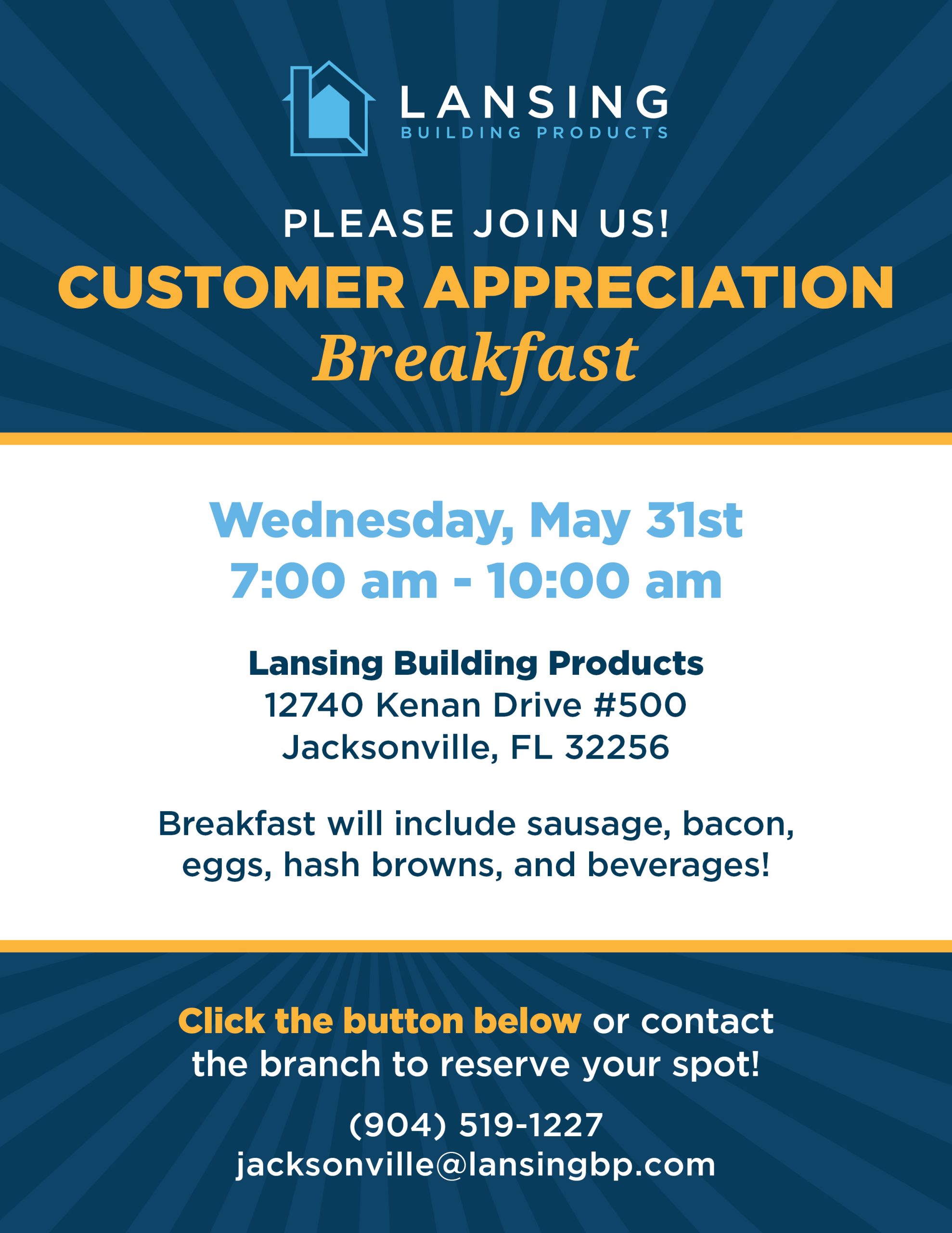 Customer Appreciation Breakfast - Lansing Building Products