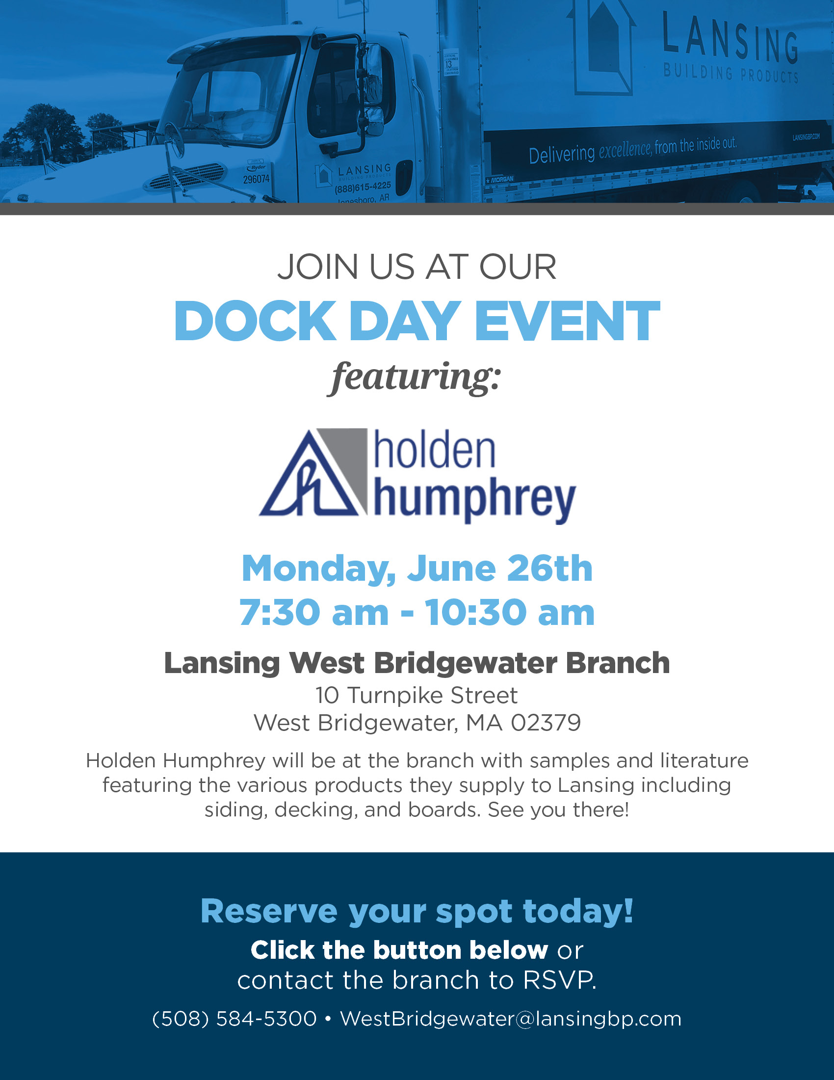 Dock Day - Holden Humphrey - Lansing Building Products