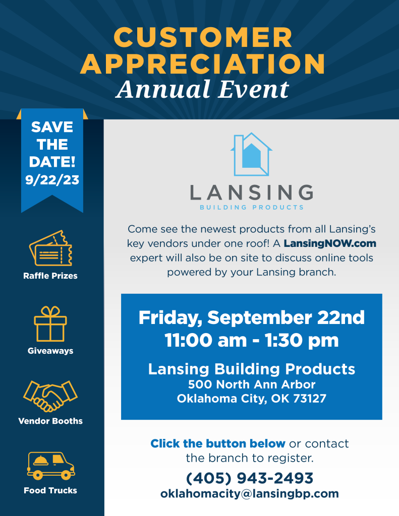 Customer Appreciation Event - Lansing Building Products
