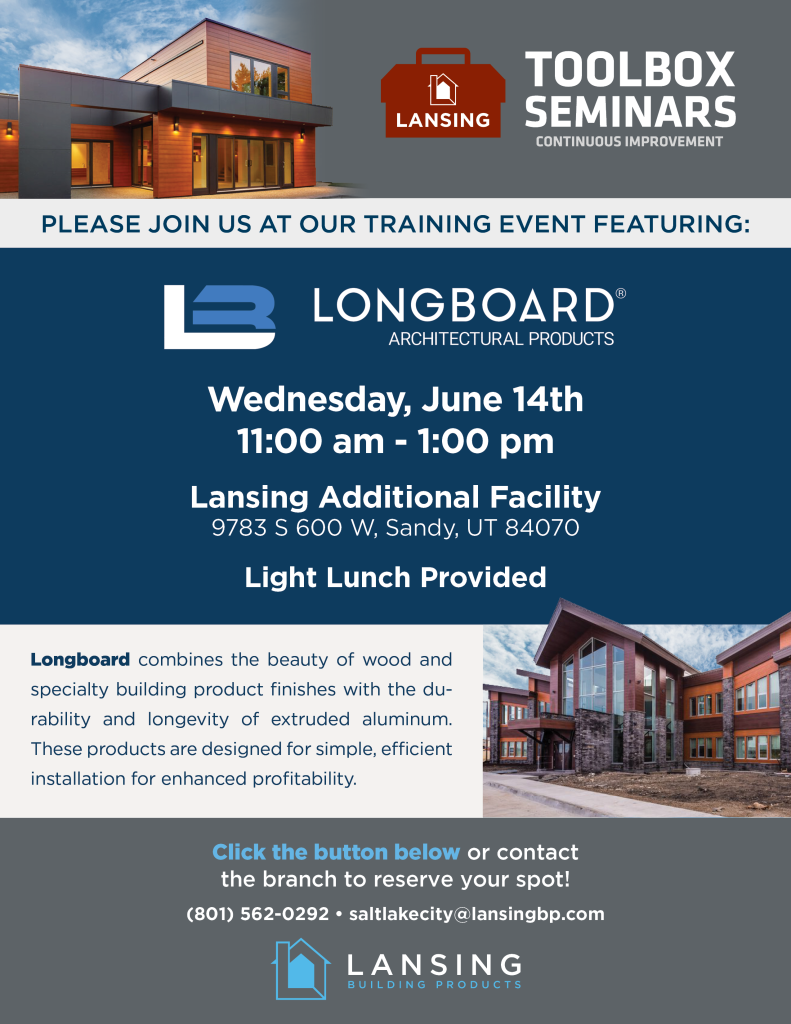 Toolbox Seminar - Longboard Architectural Products - Lansing Building Products