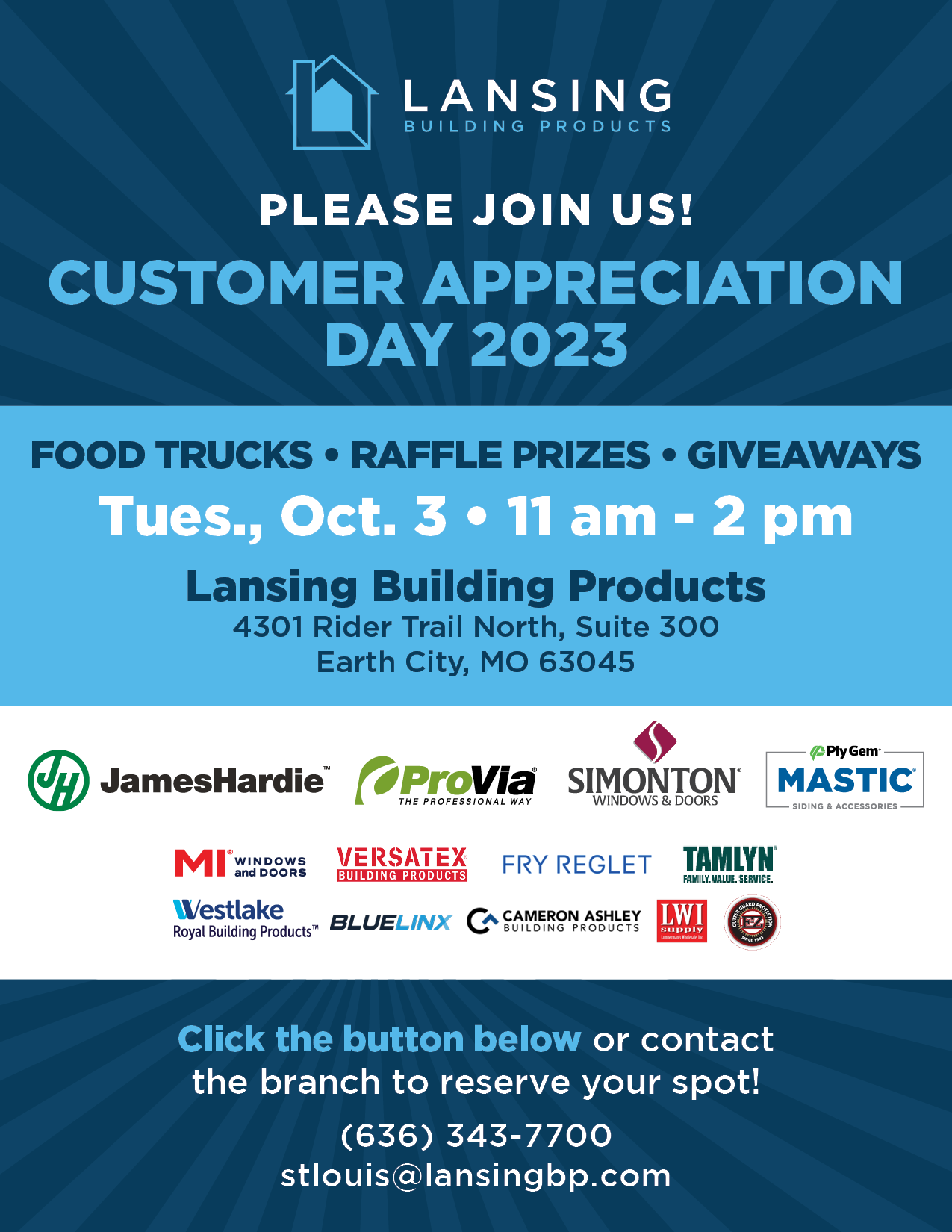 Customer Appreciation Event - Lansing Building Products