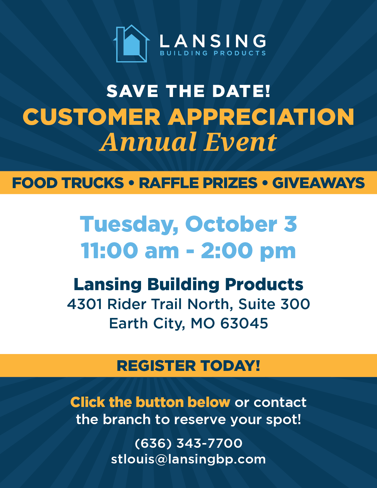 Customer Appreciation Event - Lansing Building Products