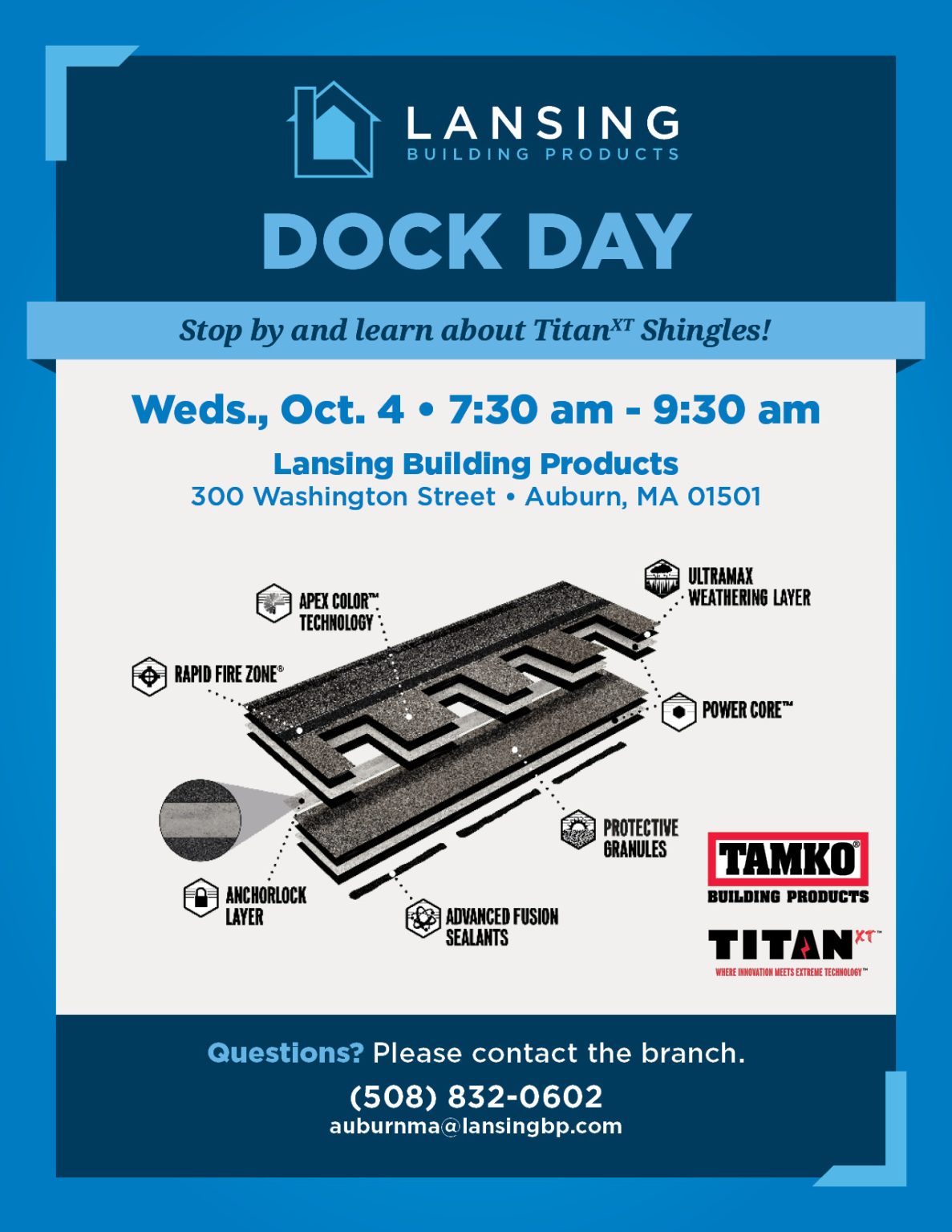 TAMKO Dock Day Event - Lansing Building Products