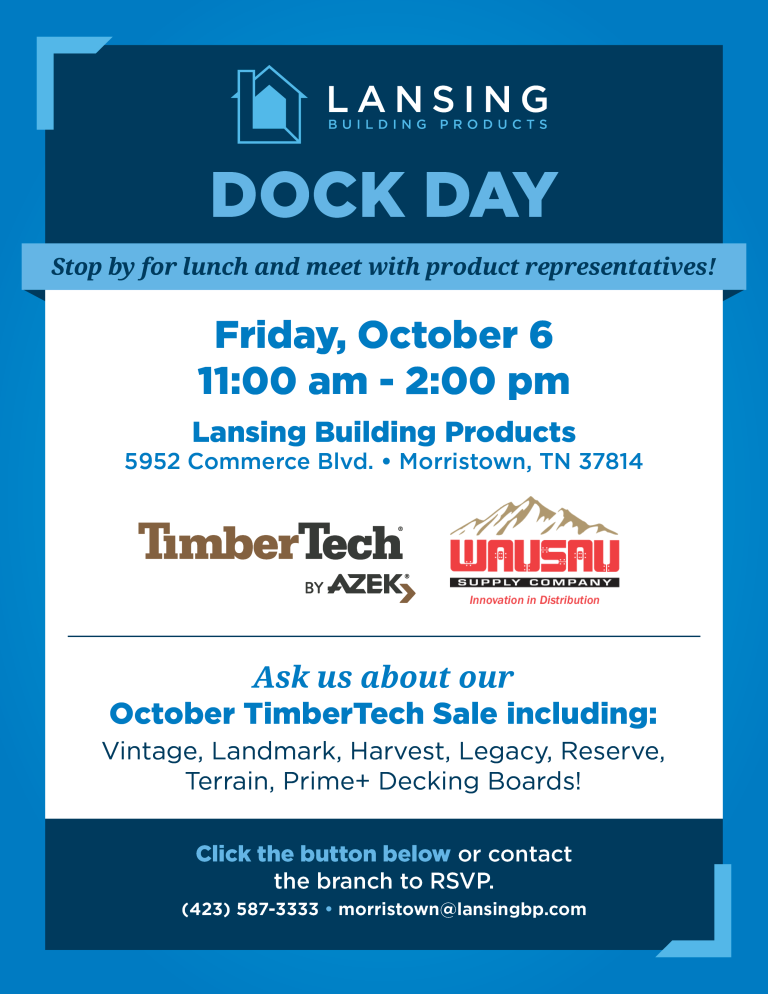 TimberTech & Wausau Dock Day - Lansing Building Products