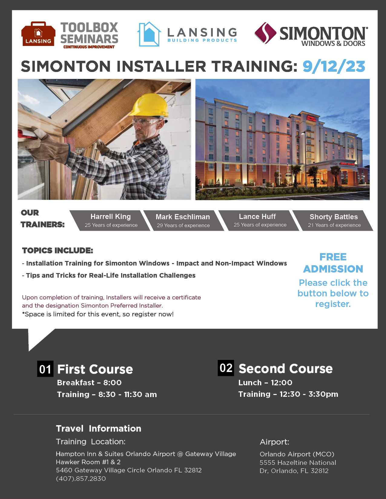 Simonton Installer Training - Lansing Building Products