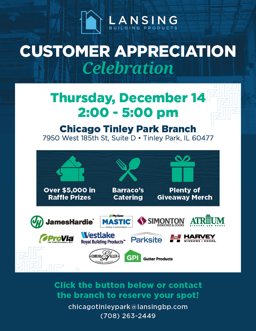 Customer Appreciation Celebration - Lansing Building Products
