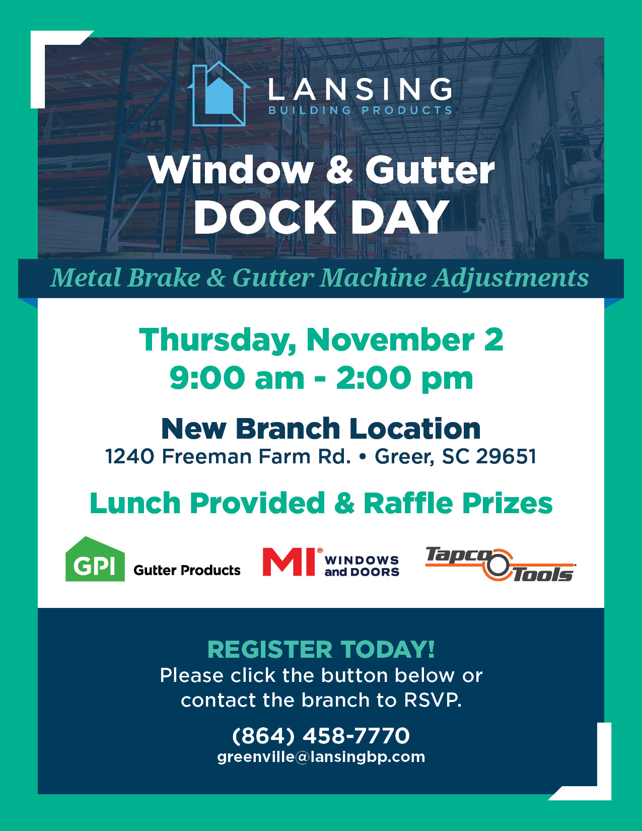Window & Gutter Dock Day - Lansing Building Products