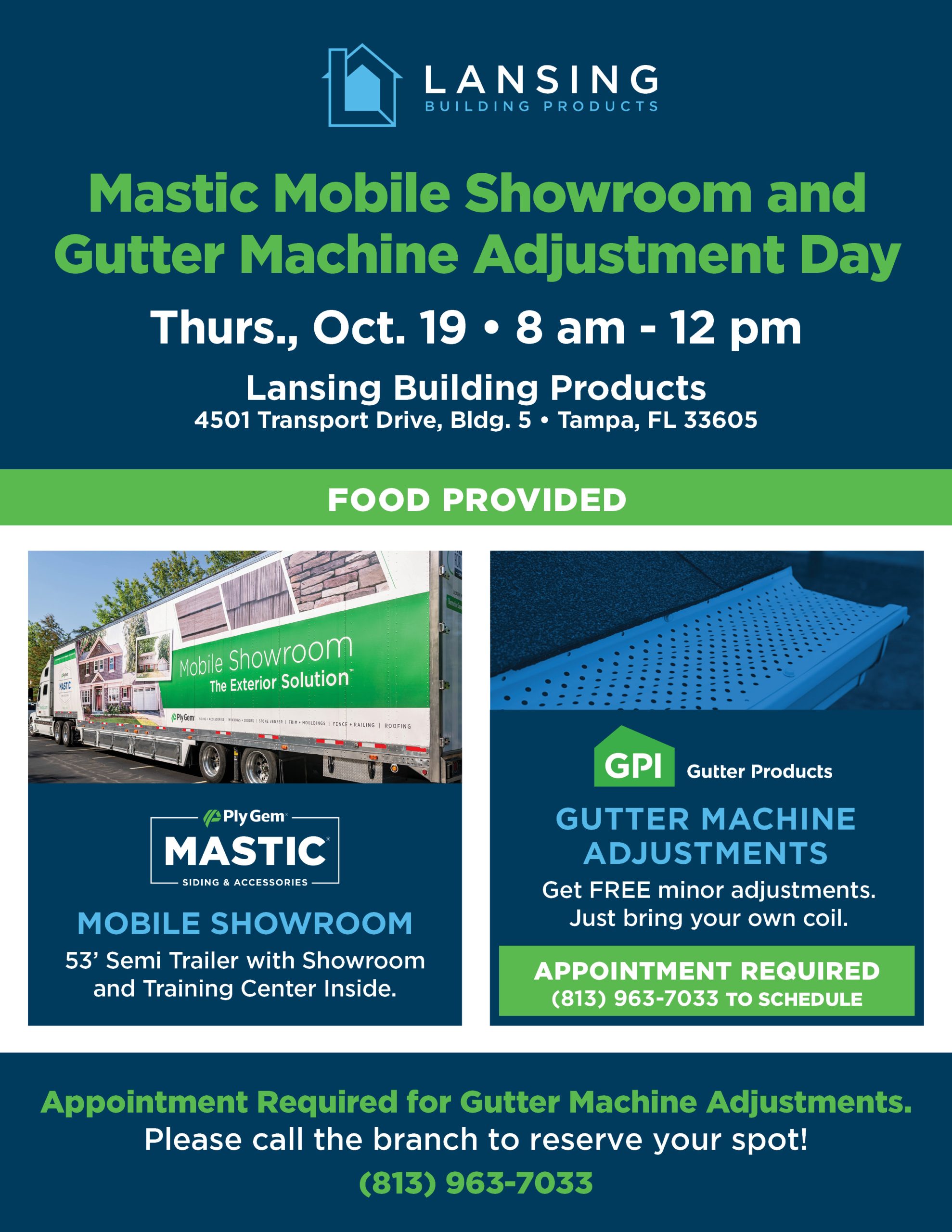 Mastic Mobile Showroom & Gutter Machine Adjustment Day - Lansing ...