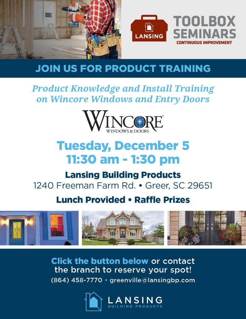 Toolbox Seminar - Wincore - Lansing Building Products