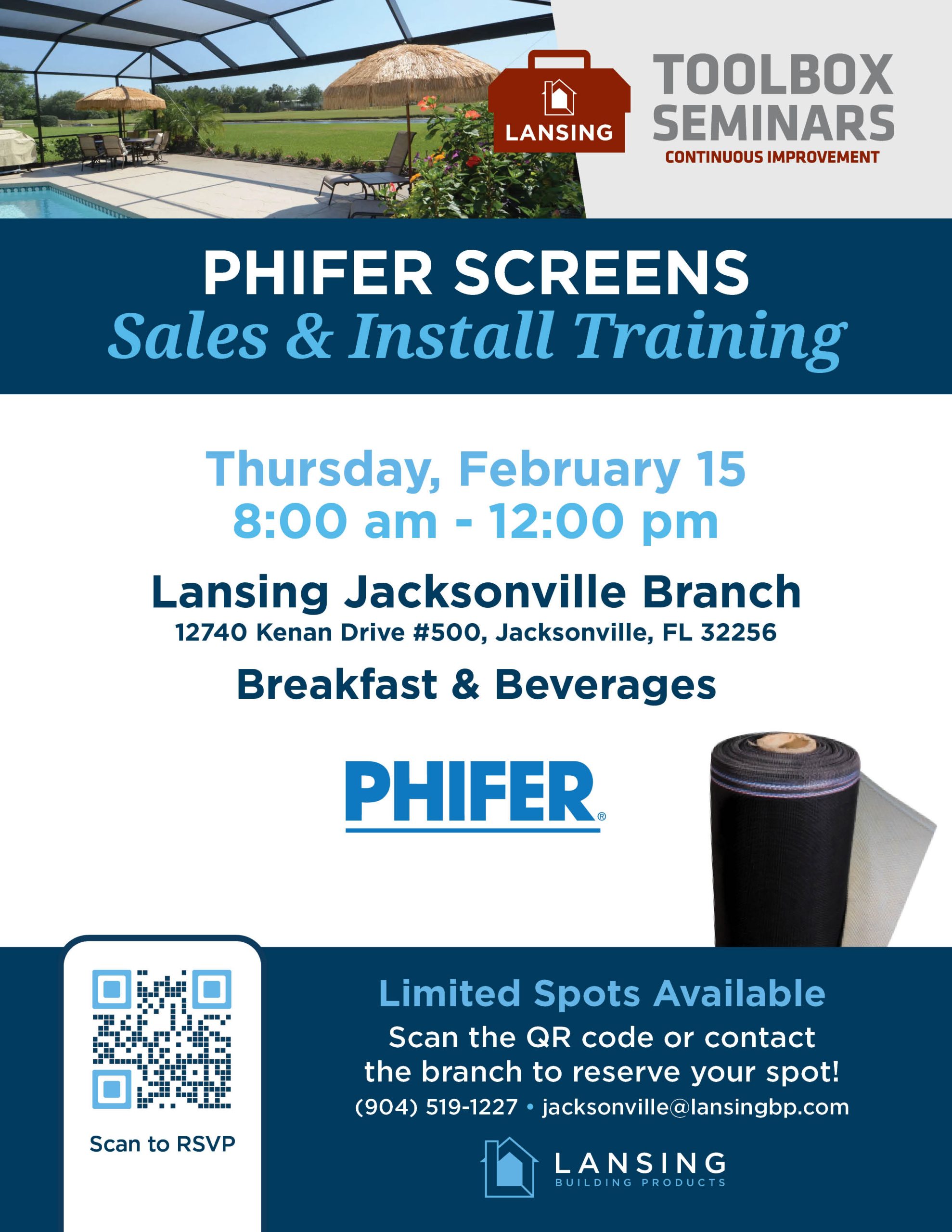 Toolbox Seminar - Phifer Screens - Lansing Building Products