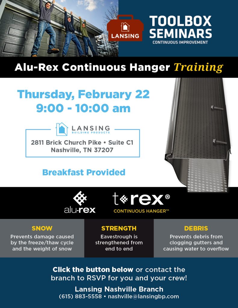 Toolbox Seminar - Alu-Rex - Lansing Building Products