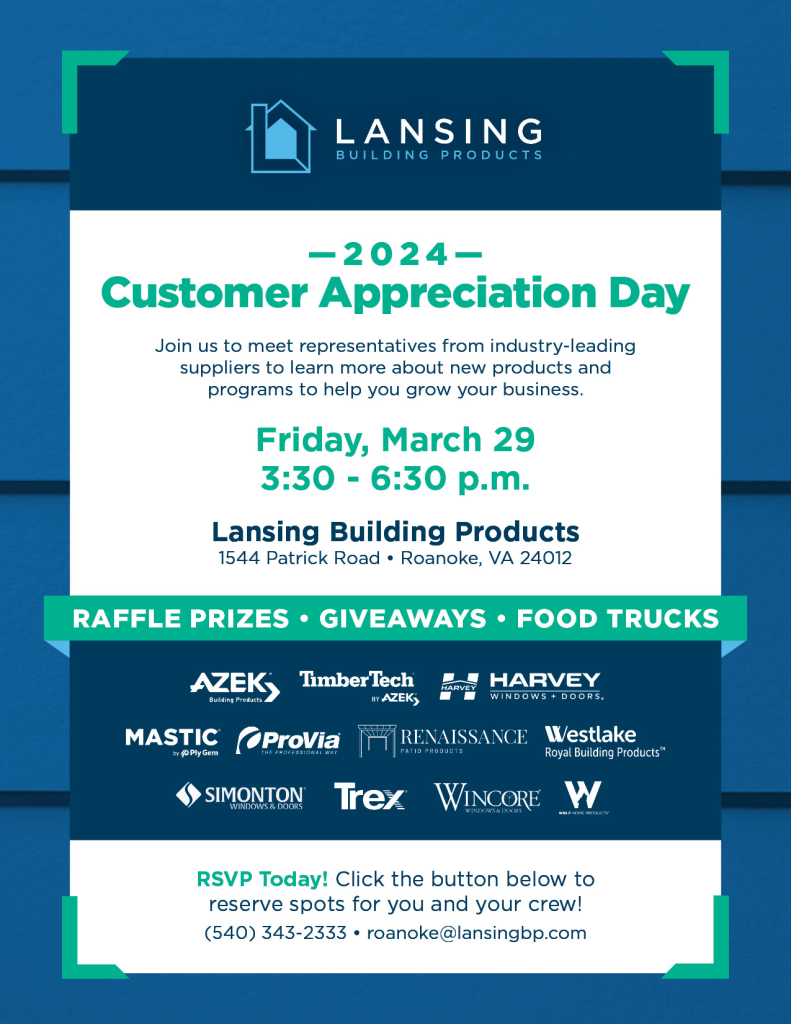 Customer Appreciation - Lansing Building Products