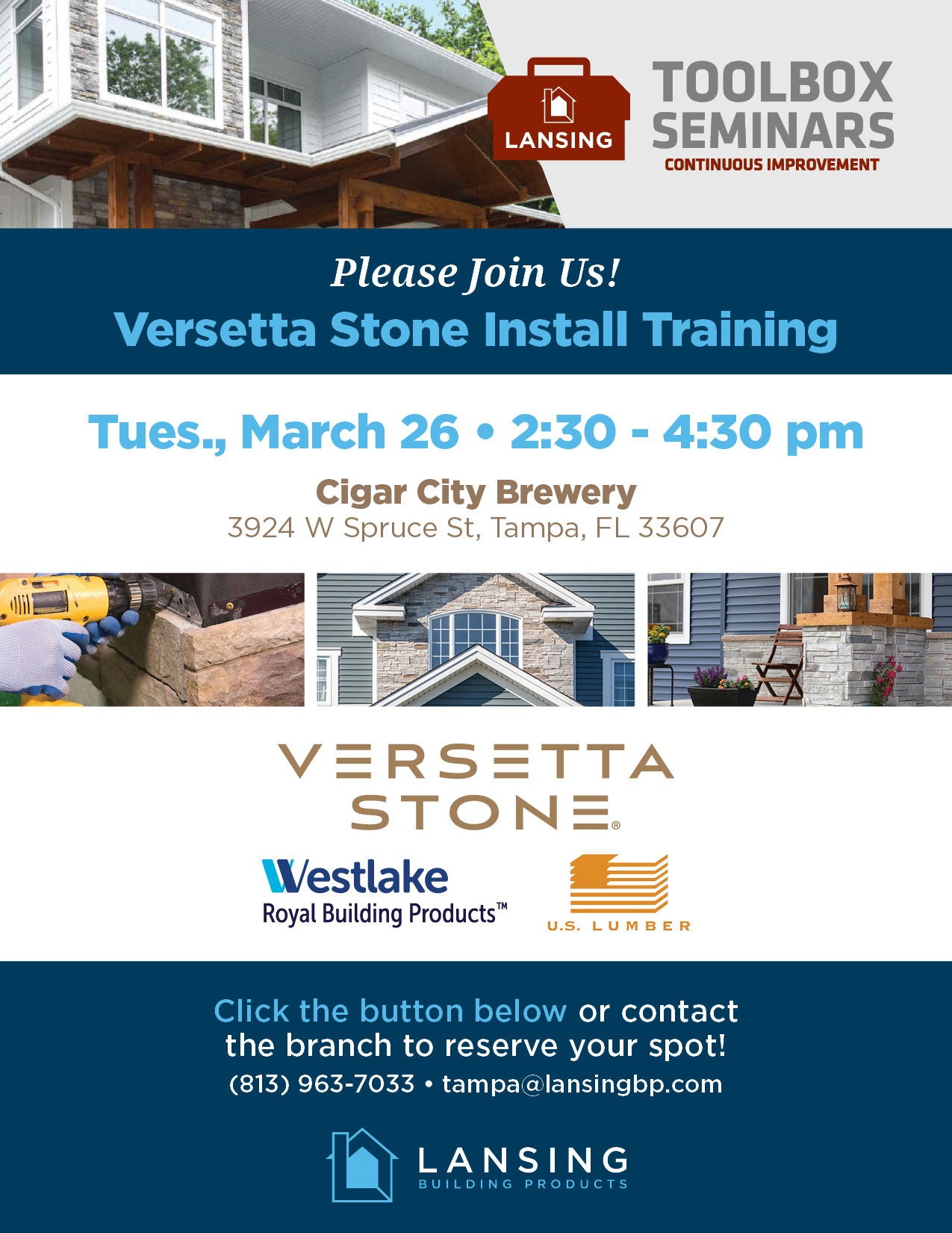 Toolbox Seminar - Versetta Stone - Lansing Building Products