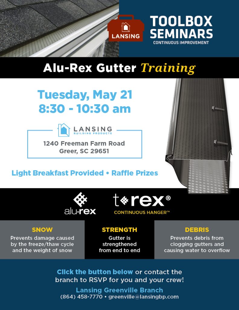 Toolbox Seminar - Alu-Rex Gutter - Lansing Building Products