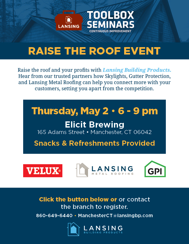 Toolbox Seminar - Roofing and Gutter - Lansing Building Products