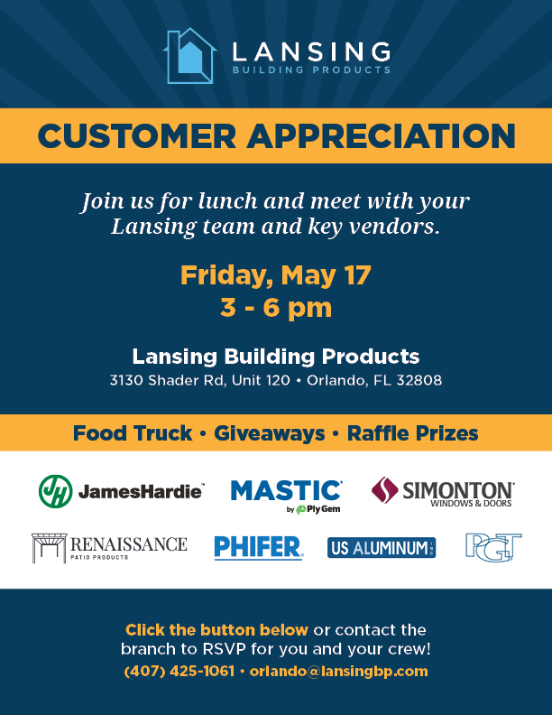 Customer Appreciation - Lansing Building Products