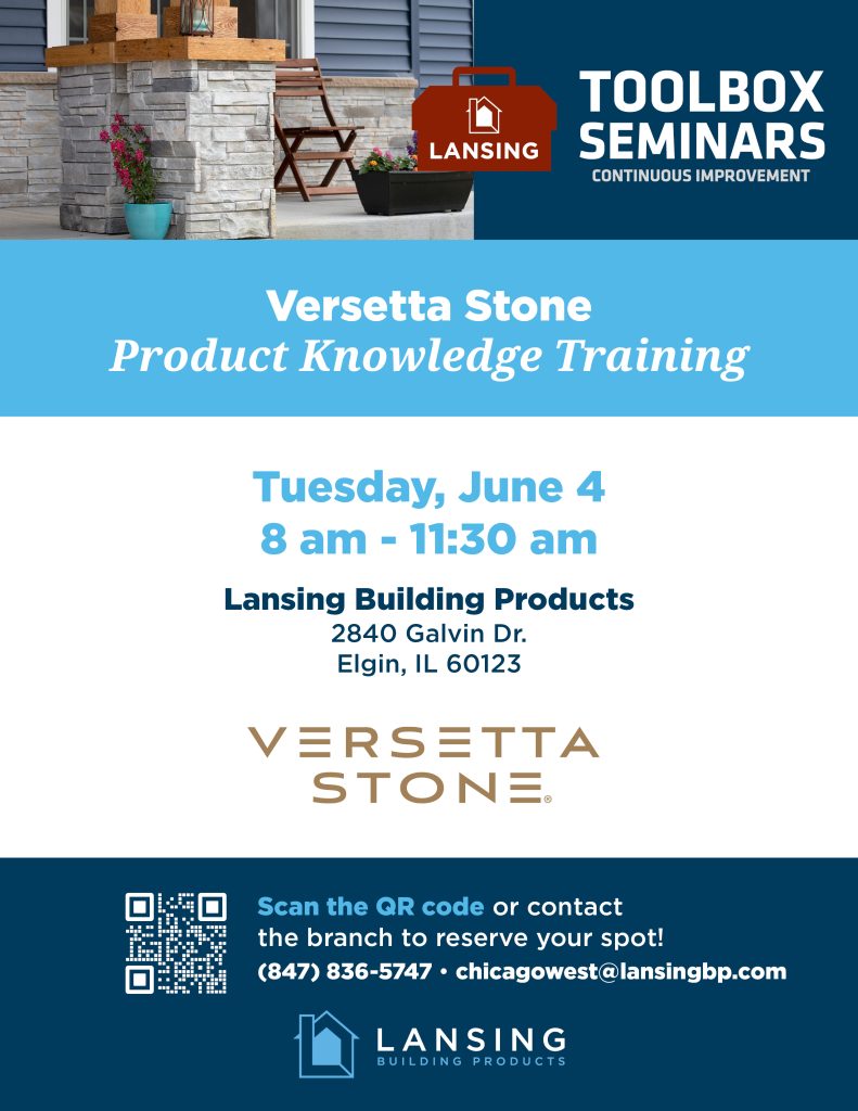 Toolbox Seminar - Versetta Stone - Lansing Building Products