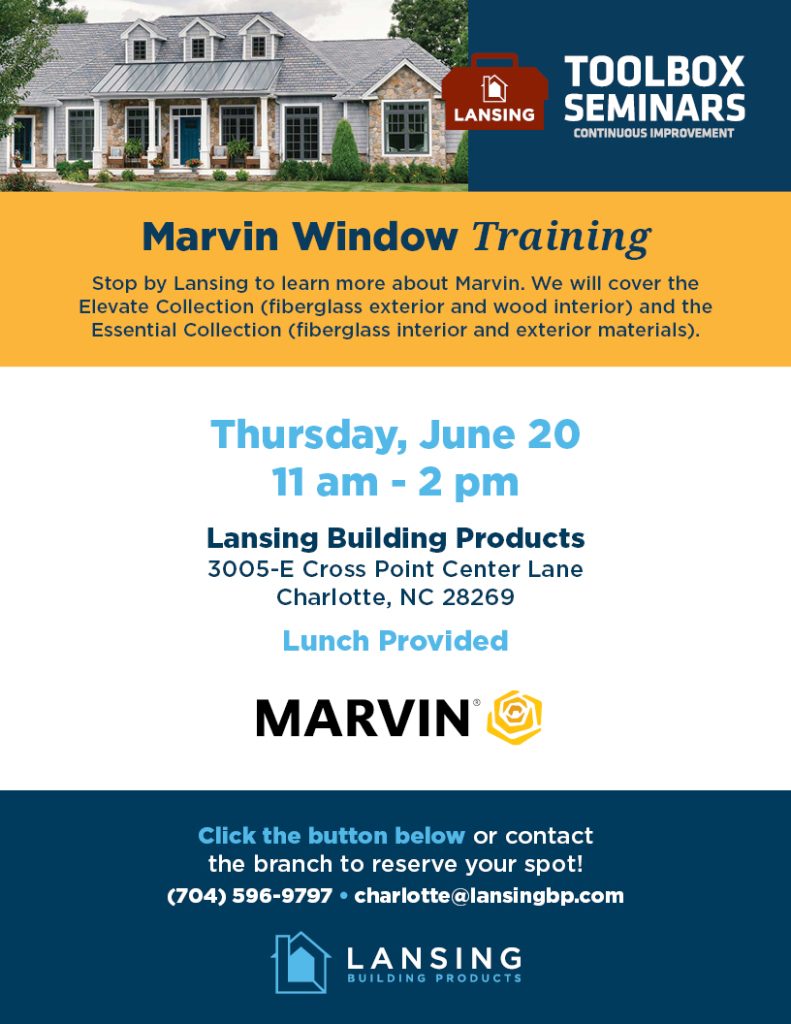 Toolbox Seminar - Marvin - Lansing Building Products Toolbox Seminar - Marvin - Lansing Building Products