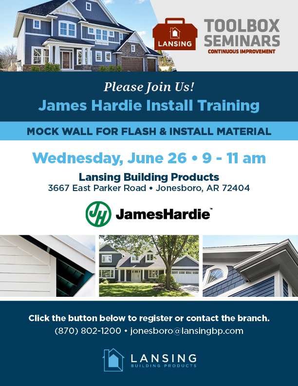 Toolbox Seminar - James Hardie - Lansing Building Products