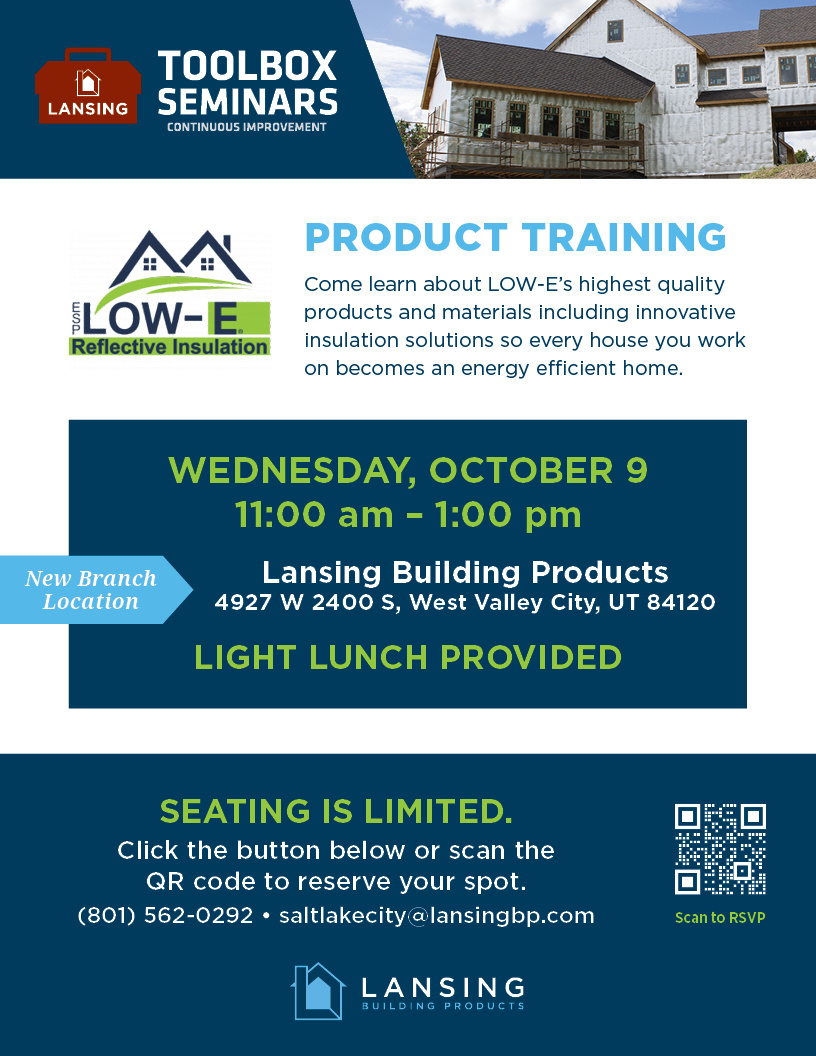 Low-E Toolbox Seminar - Lansing Building Products