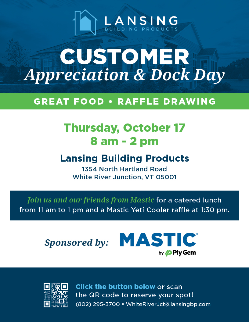 Mastic Customer Appreciation & Dock Day - Lansing Building Products