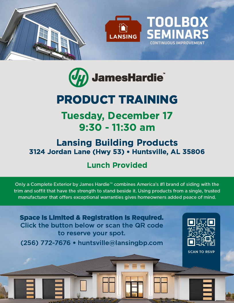Toolbox Seminar - James Hardie - Lansing Building Products