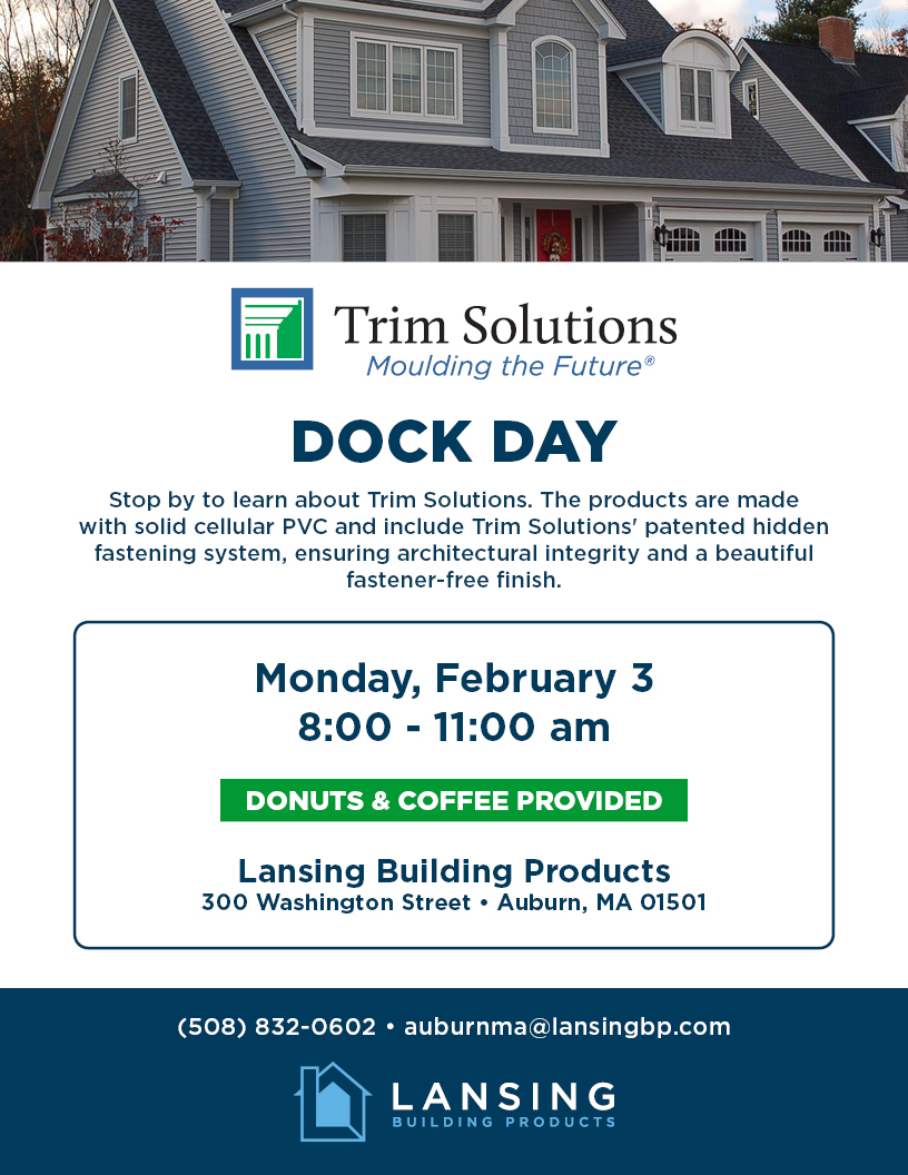 Trim Solutions Dock Day - Lansing Building Products