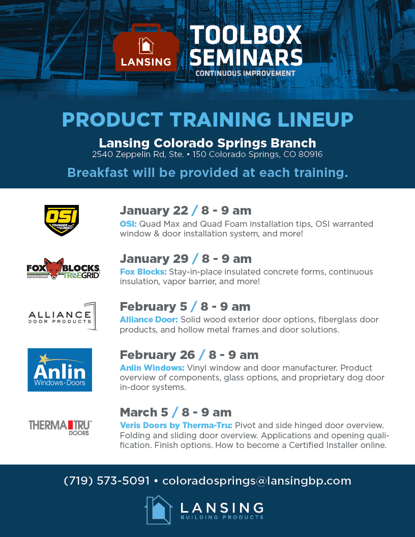 Toolbox Seminar - Q1 - 2025 - Lansing Building Products
