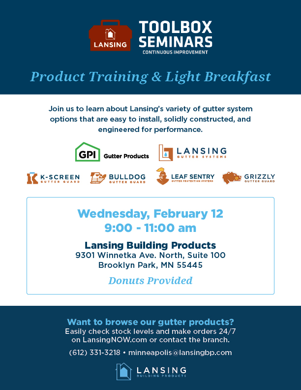 GPI Toolbox Seminar - Lansing Building Products