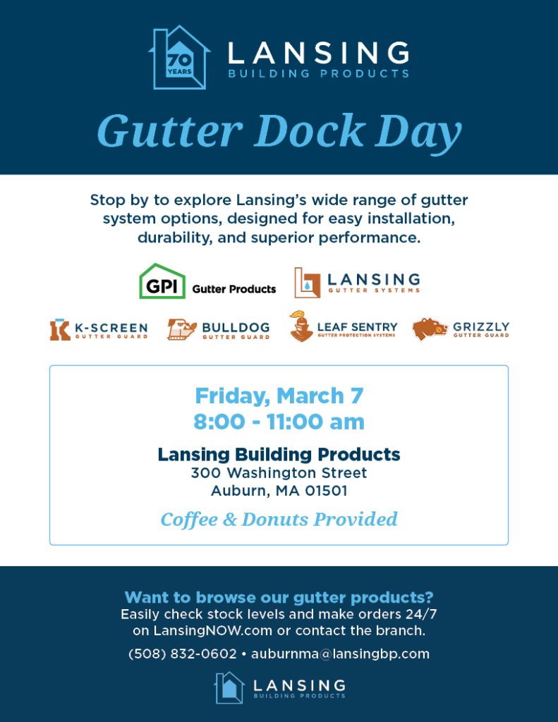 Gutter Dock Day - Lansing Building Products