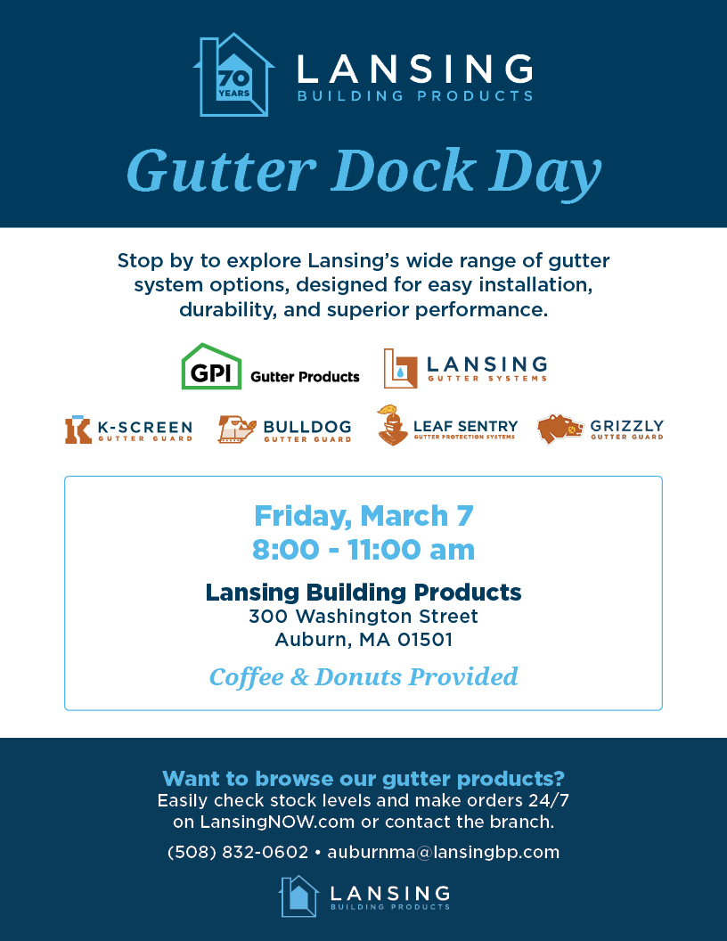 Gutter Dock Day - Lansing Building Products
