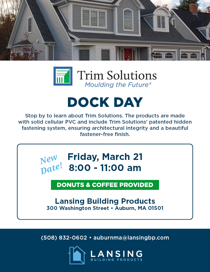 Trim Solutions Dock Day - Lansing Building Products