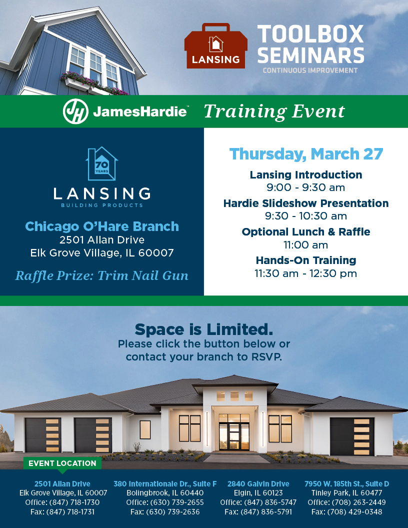 James Hardie Toolbox Seminar - Lansing Building Products