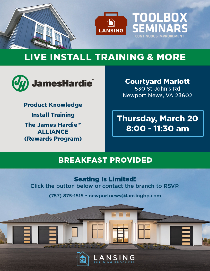 James Hardie Toolbox Seminar - Lansing Building Products