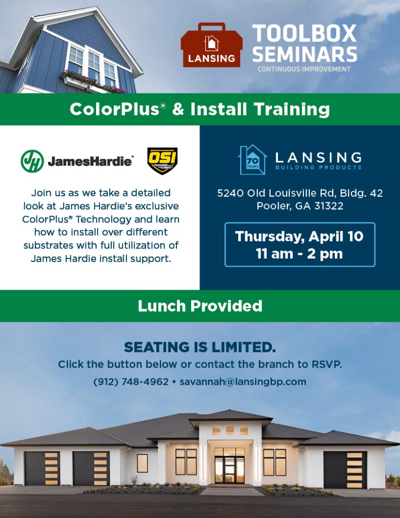 James Hardie Toolbox Seminar - Lansing Building Products