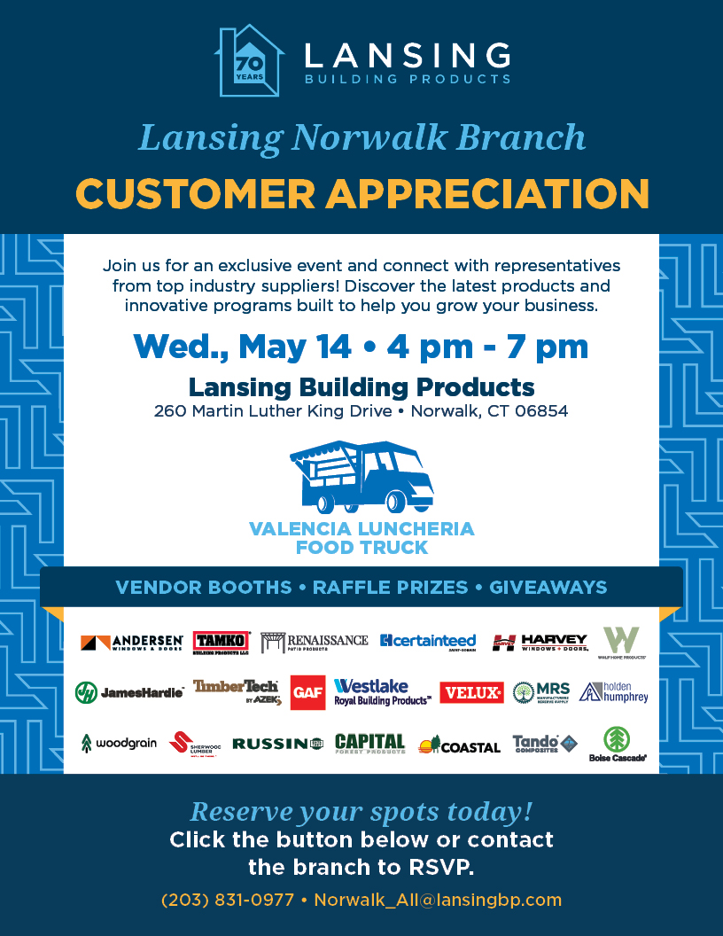 Customer Appreciation - Lansing Building Products