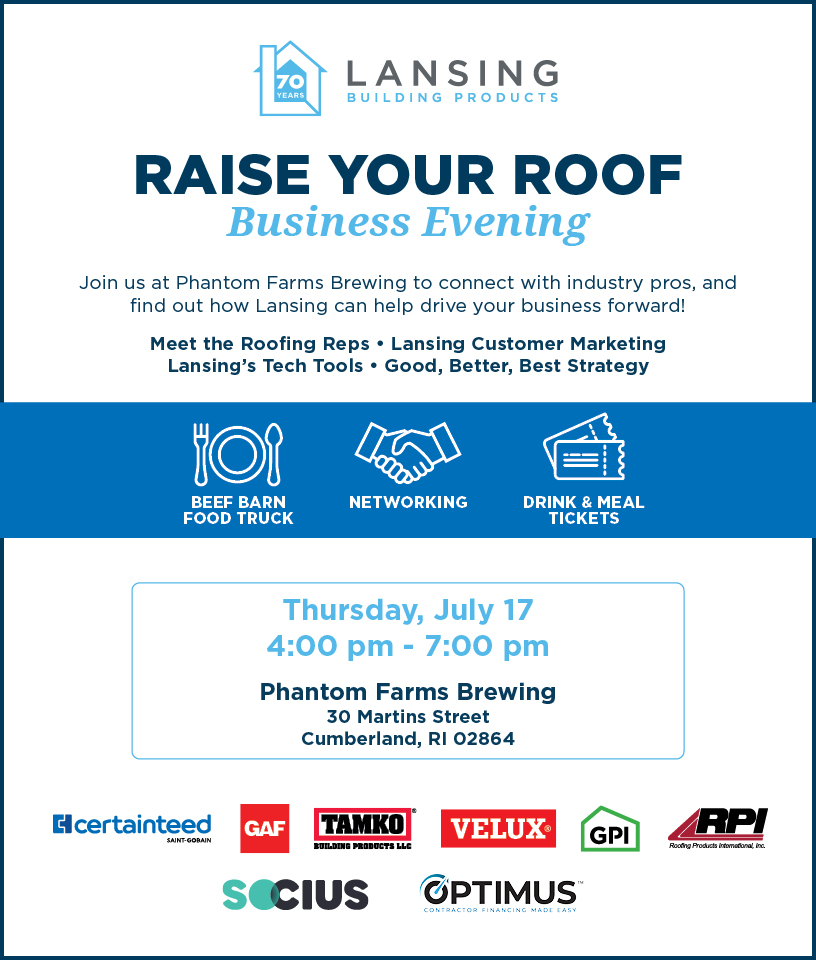 Customer Appreciation: Raise Your Roof - Lansing Building Products