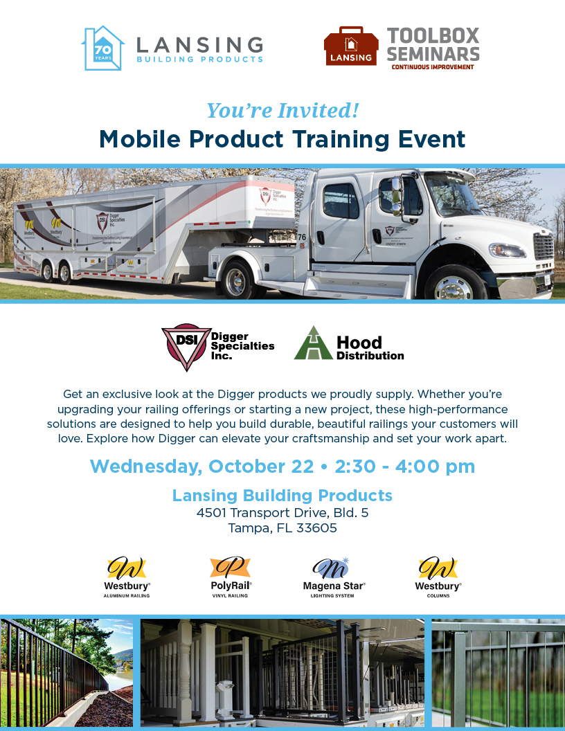 Digger Mobile Product Training - Lansing Building Products