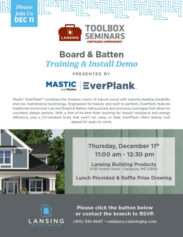 Mastic Training & Install Demo - Lansing Building Products